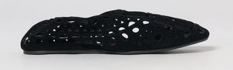 Alaia Vienne Ballerinas aus perforiertem Veloursleder mit elastischer Ferse