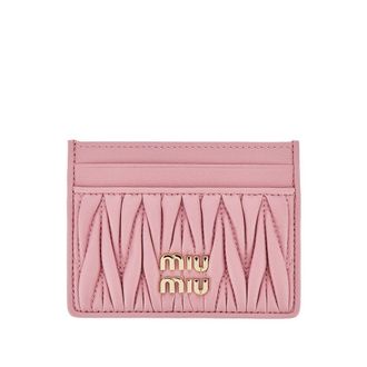 Miu Miu Matelass&eacute; nappa leather cardholder Woman One Size