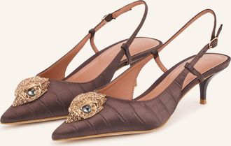 Kurt Geiger Slingpumps Mit Schmucksteinen braun