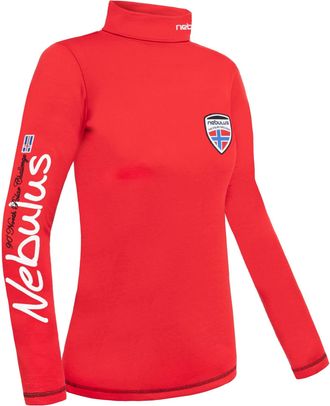 Nebulus Damen Rolli Warmer, Rollkragen, Langarm, rot - S/36