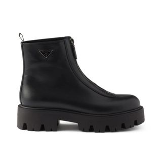 Prada Ledertaschen-Stiefeletten - - Shoes - Damen - Schwarzk - 40 EU