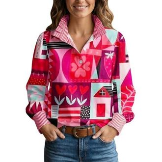 Generic 2026 Chemise Saint-Valentin Femme Fashion Manches Longues Pull-Over Col Rond Couleur Unie Top Haut Outdoor Grandes Tailles Vetement pour Automne Hiver