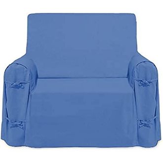 Soleil d'Ocre Soleil dOcre Panama Abdeckung von Sessel in Baumwolle Panama Baumwolle Blau 90 x 90 X60 cm