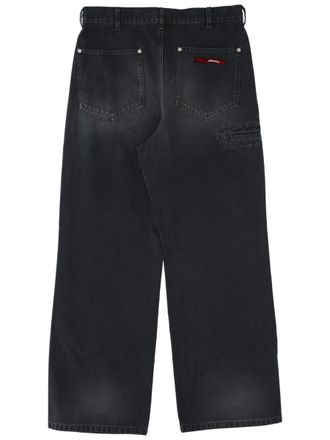Marni Logo-Appliqu&eacute; Cotton Jeans - Black