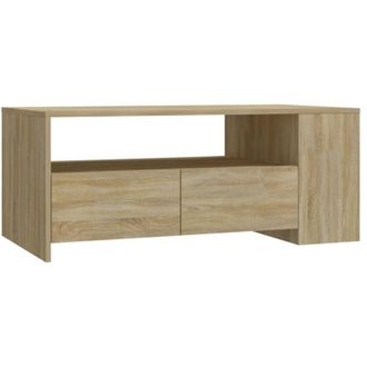 vidaXL Table basse Ch&ecirc;ne sonoma 102x55x42 cm Bois ding&eacute;nierie