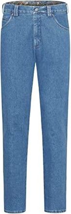Meyer Pantalon Homme Dublin Denim - 2-4546 Medium-Blue-Stone - Chino en Denim en Tencel Super Stretch