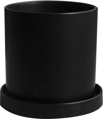 Hemoton 1satz Mini Keramik Blumentöpfe Schwarze Matte Töpfe Mit Untersetzer Für Sukkulenten Und Cactus Dekoration Für Garten Küche Und Büro Mittelgröße Stilvo