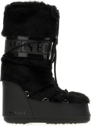 Moon Boot Icon Faux Fur Boot - Homme - Chaussures - Noir - Taille: 35 EU
