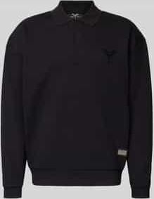 Carlo Colucci Oversized Sweatshirt mit Polokragen