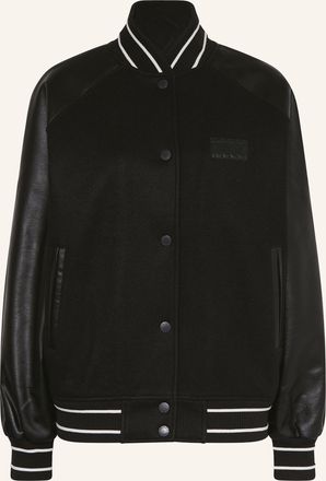 Tommy Jeans College-Jacke Im Materialmix schwarz