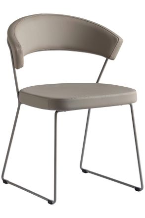 Connubia Stuhl, Greige, Metall, Textil, Kufe, 57x75.5x52 cm, Esszimmer, St&uuml;hle, Esszimmerst&uuml;hle