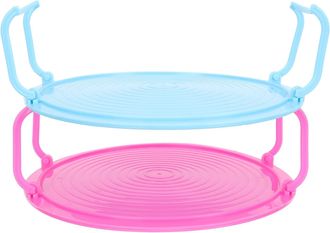 DOITOOL 2 Stück Teiliges Mikrowellen dampfgestell aus Langlebigem Material Platzsparendes Geschichtetes Küchenregal für Vielseitiges Erwärmen und Dämpfen Geei