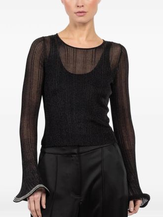 SIMKHAI Maebry long-sleeve blouse - Schwarz