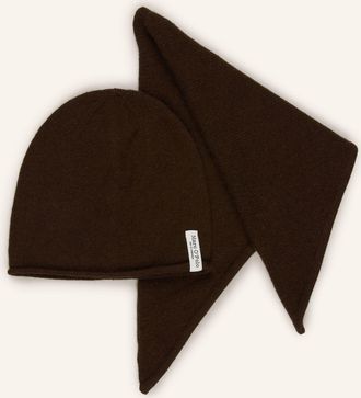 Marc O'Polo Marc Opolo Set: Dreiecktstuch Und M&uuml;tze braun