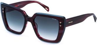 Police Lunettes de Soleil SPLR98 0P60 VIOLA/ROSSO STRIATO LUCIDO 54/19/140 Femme