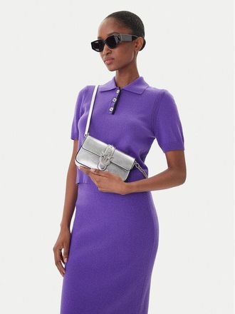 Pinko Handtasche Love One Slouchy Baby AI 25-26 PCPL 105353 A2WD Silberfarben