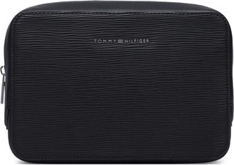 Tommy Hilfiger Kosmetiktasche Tommy Hilfiger Th Business Saffiano Washbag AM0AM14803 Schwarz