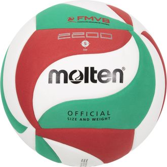 Molten Trainingsball-V5M2200 wei&szlig;/gr&uuml;n/rot 5