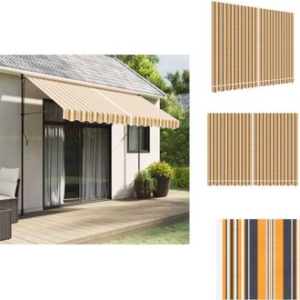vidaXL Vidaxl - Markisenbespannung Mehrfarbig Gestreift 3,5x2,5 m - Markisenstoff - Markisenzelt - Sonnenschutz - Outdoor Dekoration - Gartenbedarf