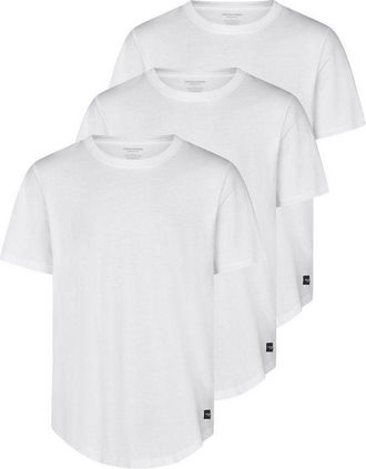 Jack & Jones T-Shirt Herren Basicshirt JJENOA 3er Pack Regular Fit (Vorteilspack, 3-tlg) Kurzarm Tee Shirt mit Rundhalsausschnitt aus 100% Baumwolle