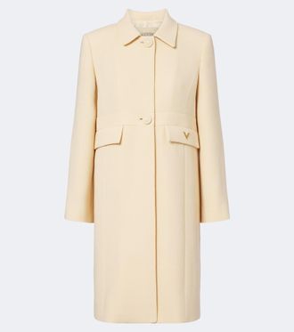 Valentino Manteau VGold en cr&ecirc;pe de laine vierge