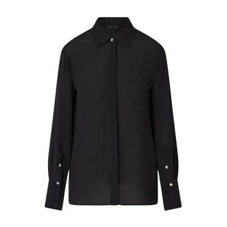 Liu Jo Shirt aus Cr&ecirc;pe de Chine - - Blouses & Shirts - Damen - Schwarzk - S