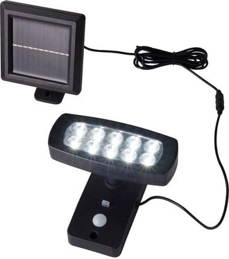 Searchlight Applique murale extérieure lumineuse solaire led détecteur de mouvement noir h 17 cm