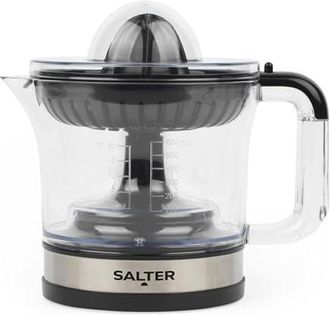Salter Presse-agrumes électrique - Extracteur de jus dagrumes, pichet doseur de 600 ml, sans BPA, 2 cornets de jus, lisse ou en morceaux, contrôle du filtre 