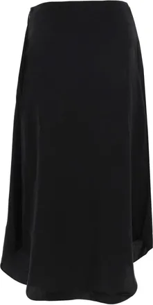 Diesel Cupro Blend Midi Skirt - Black