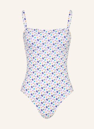 Vilebrequin Bandeau-Badeanzug Micro Facette weiss