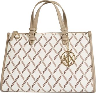 A|X Armani Exchange Femme, Sacs, Blanc, Taille: ONE Size Gynger Logo M Handbag