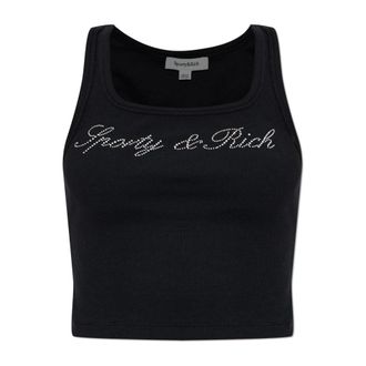 Sporty & Rich Top aus der Rich Girl Drop Kollektion - - Tops - Damen - Schwarzk - L