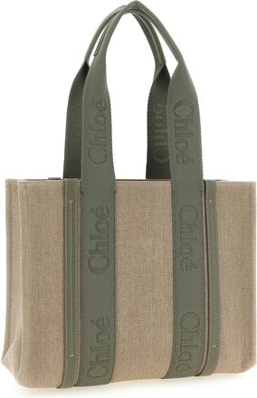 Chlo&eacute; Womens Bicolor Linen Tote Bag