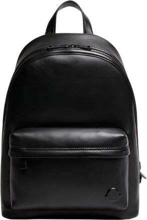 Moncler Homme, Sacs, Noir, Taille: ONE Size Carlo Leather Backpack