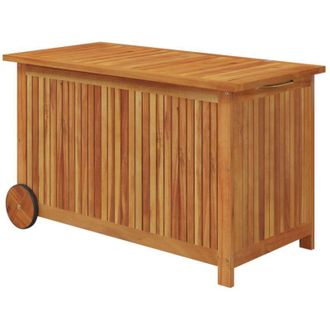 vidaXL Bo&icirc;te de rangement de jardin avec roues 90x50x58 cm Bois acacia