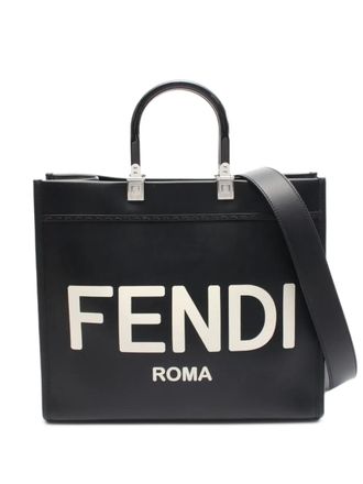 Fendi sac cabas Sunshine médium (2010) - Noir