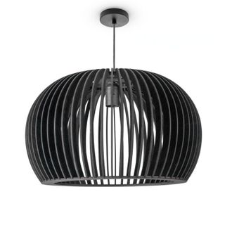 Paco Home Paco Home - Pendellampe Holz Pendelleuchte Boho Style Wohnzimmer Esstischlampe Vintage E27 Schwarz (Ø45 cm), Pendelleuchte - Typ 2