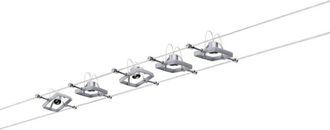 Paulmann MacII 94133 Syst&egrave;me complet d&eacute;clairage sur c&acirc;ble GU5.3 50 w led chrome (mat) S277051 - Paulmann