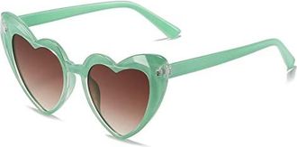Generic Lunettes de soleil dété tendance en forme de coeur pour femme 2025 (couleur : F, taille : moyenne)