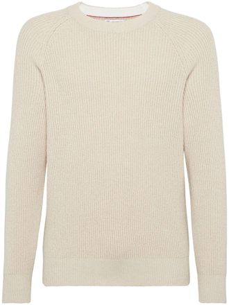 Brunello Cucinelli Gerippter Strickpullover - Nude