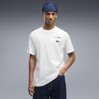 Puma T-shirt d&eacute;contract&eacute; &agrave; imprim&eacute;s Homme, V&ecirc;tements, Blanc, XXL