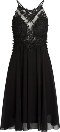 Apart Fashion Cocktailkleid aus Chiffon, Mesh und Spitze, schwarz, S, 71996