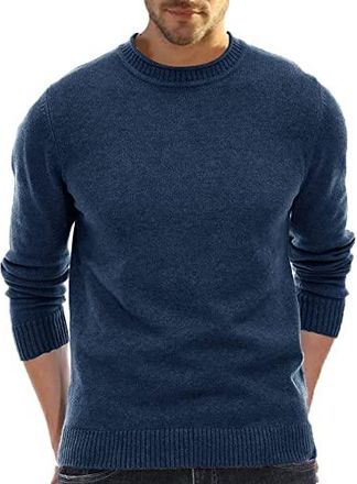 Generic Pull Sweater Col Rond Manches Longues Homme Roul&eacute; Chaud Hiver Doublure Polaire en Peluche Sweat-Shirt Slim Fit Respirant Qualit&eacute; Sup&eacute;rieure R&eacute;sistant 