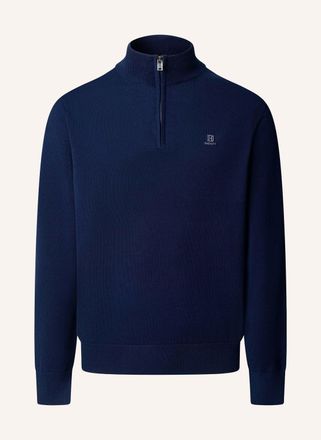 Hackett Pullover Hrtg Cotton H Hzip blau
