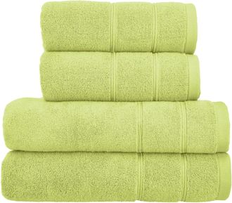 La Vida Premium Handtuch-Set 4-teilig Grün, 100% Frottee-Baumwolle, 480g/m², weich und saugstark, fürs Badezimmer, Oeko-Tex 100 Zertifiziert, 2X Handtuch + 2X