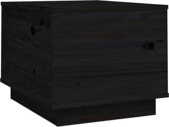vidaXL Vidaxl - Table basse Noir 40x50x35 cm Bois massif de pin