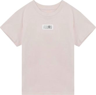 Maison Margiela Femme, Tops, Rose, Taille: 42 FR Numeric Cotton T-Shirt