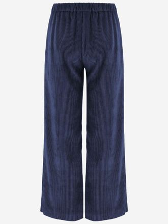 F.it Womens Pants Ribbed Stretch Nylon Navy Polyester Trousers