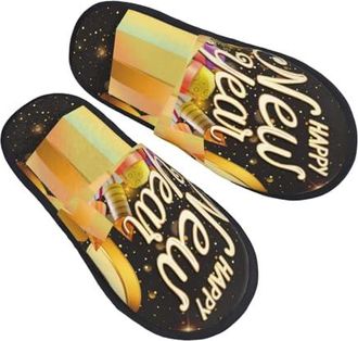 Generic Hiver Pantoufles Bonne ann&eacute;e 2025 (Impression) L&eacute;g&egrave;re Chaussons dint&eacute;rieur Chaud Antid&eacute;rapant Chausson Maison Femme Maison L