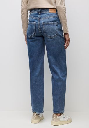 Street One Comfort-fit-Jeans STREET ONE, Damen, Gr. 27, L&auml;nge 30, blau (medium blau authentic), Jeans, 98% Baumwolle, 2% Elasthan, unifarben, lang, Jeans, High W
